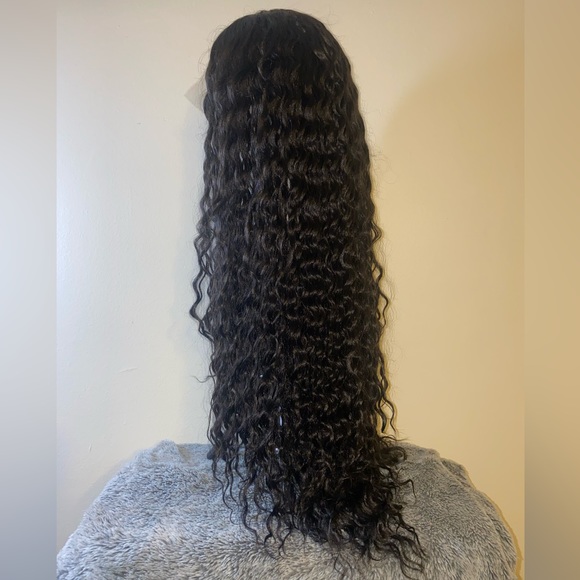 Hair | 32 Inches Middle Part Deep Wave Crimp Black Wig Upgrade ...